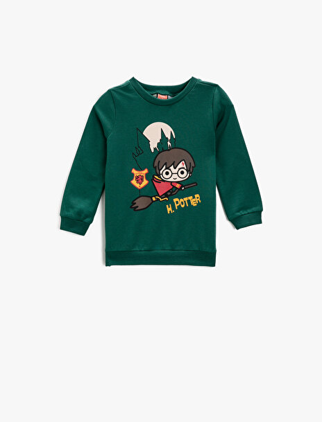 Koton Erkek Çocuk Harry Potter Baskılı Pamuklu Bisiklet Yaka Sweatshirt