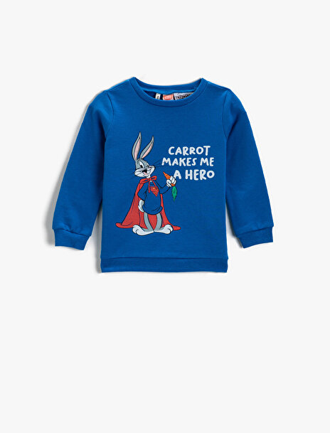 Koton Erkek Çocuk  Bugs Bunny Lisanslı Baskılı Sweatshirt Pamuklu