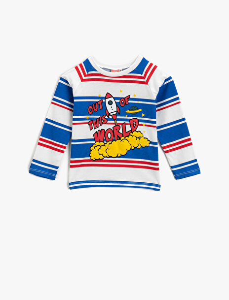 Koton Erkek Çocuk Yazı Baskılı Tişört Pamuklu