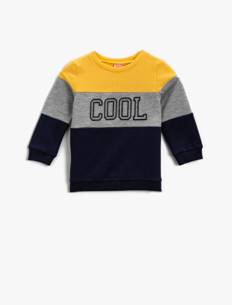 Koton Erkek Çocuk Bisiklet Yaka Uzun Kollu Cool Baskılı Sweatshirt Erkek Bebek Koton Erkek Çocuk Bisiklet Yaka Uzun Kollu Cool Baskılı Sweatshirt Erkek Bebek