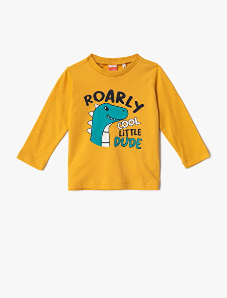 Koton Erkek Çocuk Dinozor Baskılı Tişört Pamuklu