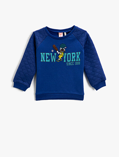 Koton Erkek Çocuk New York Baskılı Sweatshirt Bisiklet Yaka Pamuklu Koton Erkek Çocuk New York Baskılı Sweatshirt Bisiklet Yaka Pamuklu