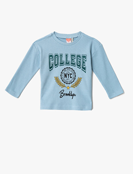 Koton Erkek Çocuk Yazılı Baskılı Tişört Pamuklu