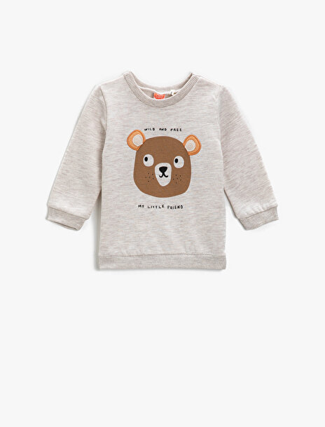 Koton Erkek Çocuk Hayvan Baskılı Sweatshirt