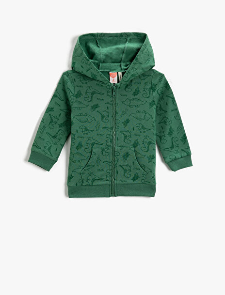 Koton Erkek Çocuk Kapüşonlu Sweatshirts Pamuklu Baskılı