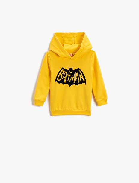 Koton Erkek Çocuk Batman Lisanslı Sweatshirt Kapüşonlu Pamuklu
