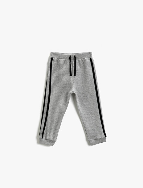 Koton Erkek Çocuk Çizgili Eşofman Altı Beli Lastikli