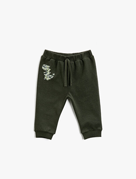 Koton Erkek Çocuk Dinazor Baskılı Eşofman Altı Belden Bağlamalı