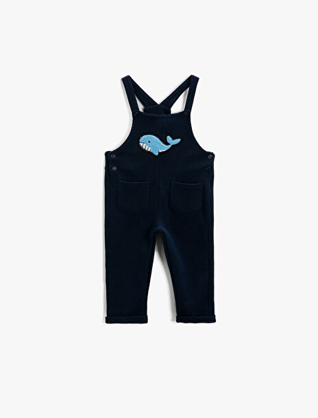 Koton Erkek Çocuk Balık Baskılı Pamuklu Önden Cepli Tulum