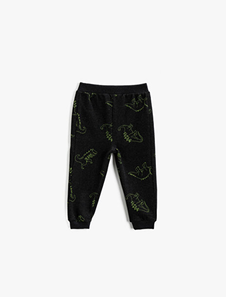 Koton Erkek Çocuk Dinozor Baskılı Eşofman Altı Beli Lastikli