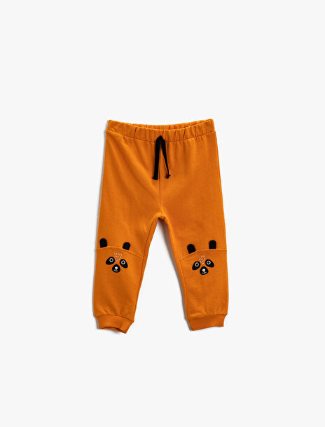 Koton Erkek Çocuk Pamuklu Eşofman Altı Hayvan Desenli Beli Bağcıklı Paçası Lastikli