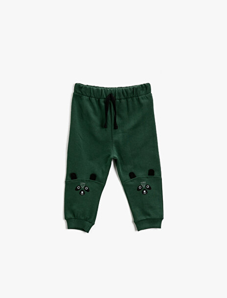 Koton Erkek Çocuk Pamuklu Eşofman Altı Hayvan Desenli Beli Bağcıklı Paçası Lastikli