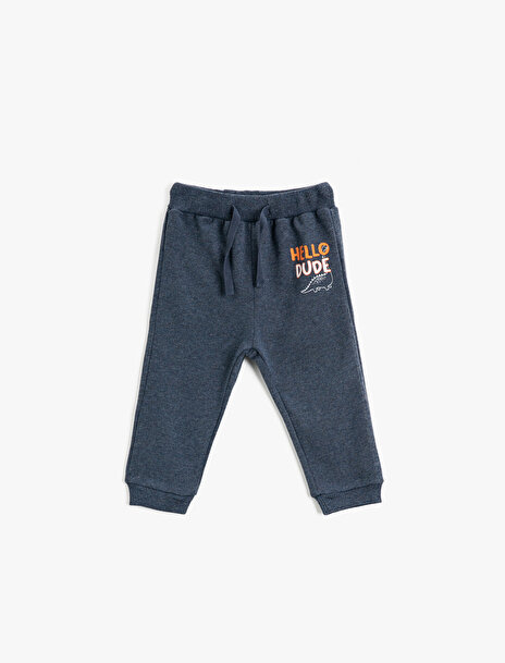 Koton Erkek Çocuk Baskılı Belden Bağlamalı Jogger Eşofman Altı