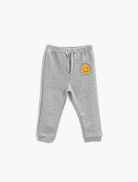Koton Erkek Çocuk Güneş Baskılı Belden Bağlamalı Jogger Eşofman Altı