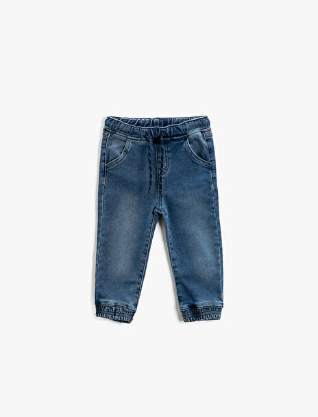 Koton Erkek Çocuk Beli Bağlamalı Kot Pantolon Rahat Kesim