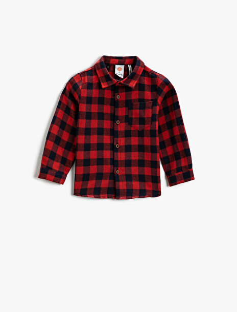 Koton Erkek Çocuk Kareli Gömlek Uzun Kollu Klasik Yaka