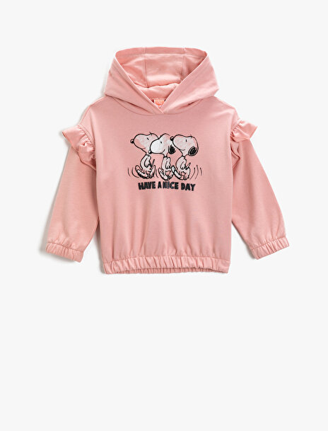 Koton Kız Çocuk Snoopy Lisanslı Kapüşonlu Sweatshirt Pamuklu Koton Kız Çocuk Snoopy Lisanslı Kapüşonlu Sweatshirt Pamuklu
