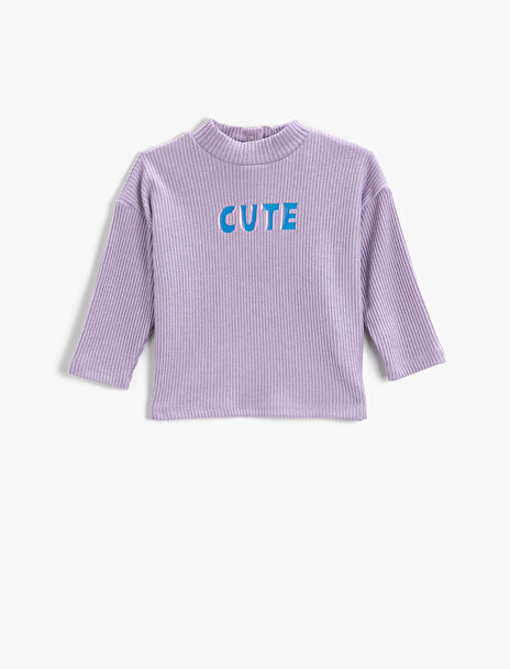 Koton Kız Çocuk Cute Baskılı Uzun Kollu Tişört Koton Kız Çocuk Cute Baskılı Uzun Kollu Tişört