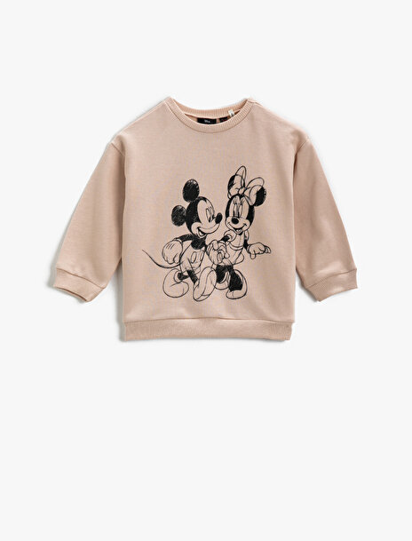 Koton Kız Çocuk Mickey & Minnie Mouse Baskılı Sweatshirt Lisanslı Pamuklu Koton Kız Çocuk Mickey & Minnie Mouse Baskılı Sweatshirt Lisanslı Pamuklu