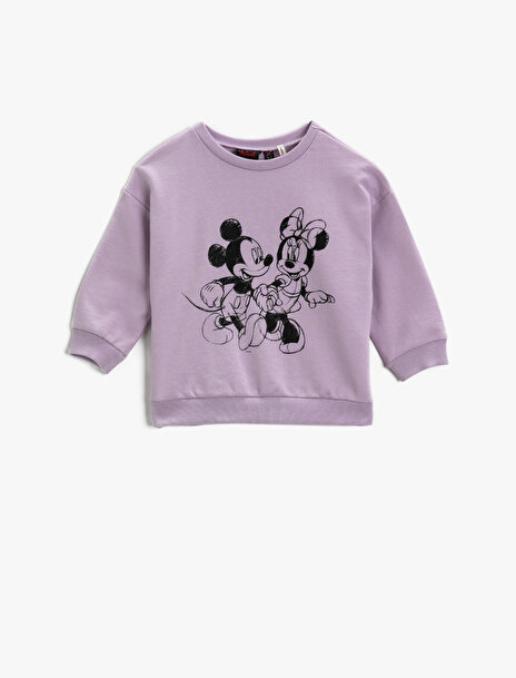 Koton Kız Çocuk Mickey & Minnie Mouse Baskılı Sweatshirt Lisanslı Pamuklu Koton Kız Çocuk Mickey & Minnie Mouse Baskılı Sweatshirt Lisanslı Pamuklu