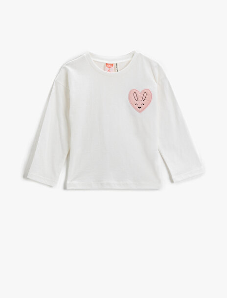 Koton Kız Çocuk Pamuklu Hayvan Figürü İşlemeli Bisiklet Yaka Swearshirt Koton Kız Çocuk Pamuklu Hayvan Figürü İşlemeli Bisiklet Yaka Swearshirt