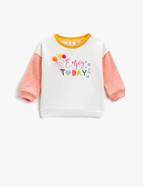 Koton Kız Çocuk Enjoy Today Baskılı Sweatshirt Uzun Kollu Bisiklet Yaka Koton Kız Çocuk Enjoy Today Baskılı Sweatshirt Uzun Kollu Bisiklet Yaka
