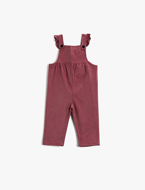 Koton Kız Çocuk Pamuklu Tulum Kolları Fırfırlı Düğmeli Koton Kız Çocuk Pamuklu Tulum Kolları Fırfırlı Düğmeli