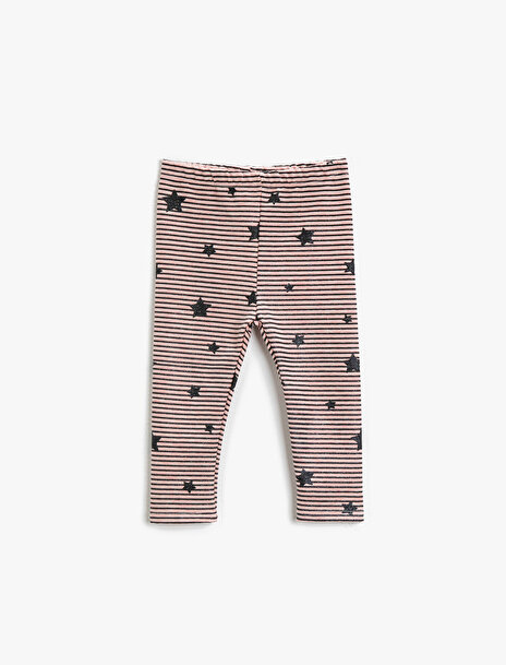 Koton Kız Çocuk Çizgili Tayt Yıldızlı