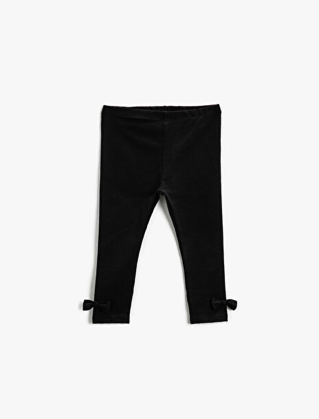 Koton Kız Çocuk Fiyonk Paça Beli Lastikli Tayt Pamuklu