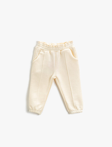 Koton Kız Çocuk Beli Lastikli Dikişli Cepli Eşorfman Altı