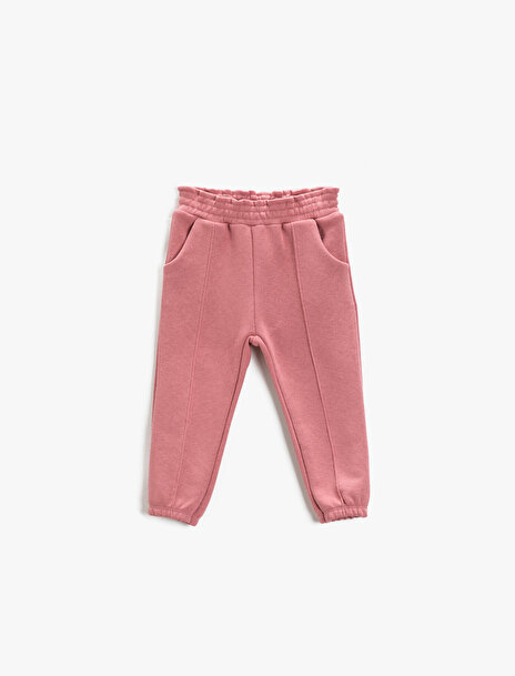 Koton Kız Çocuk Beli Lastikli Dikişli Cepli Eşorfman Altı