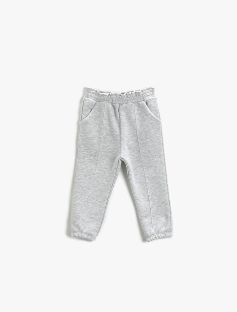 Koton Kız Çocuk Beli Lastikli Dikişli Cepli Eşorfman Altı