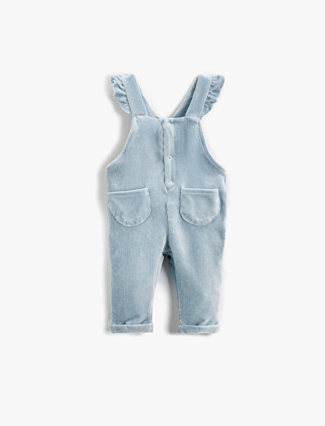 Koton Kız Çocuk Cepli Salopet Tulum Pamuklu