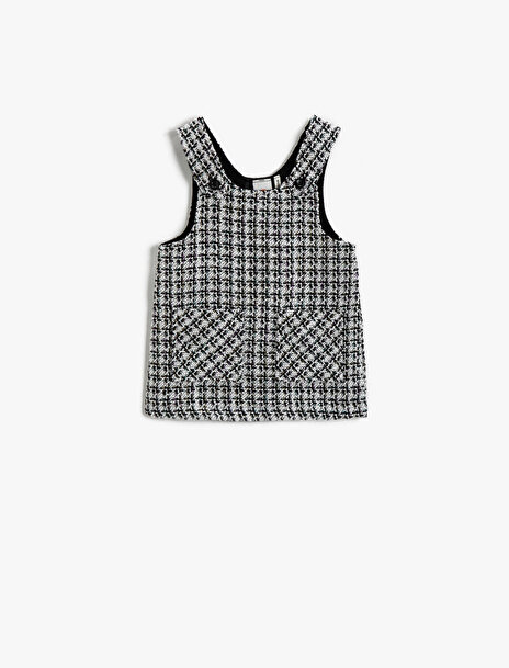 Koton Kız Çocuk Metalik Detaylı Elbise Cepli