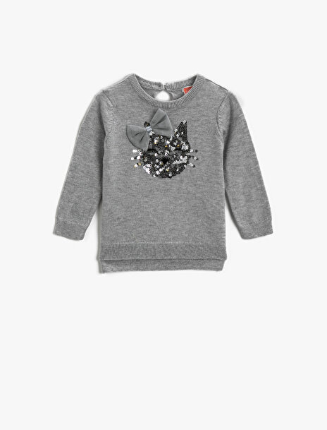 Koton Kız Çocuk Pamuklu Hayvan Figürü İşlemeli Sweatshirt