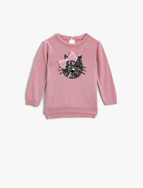 Koton Kız Çocuk Pamuklu Hayvan Figürü İşlemeli Sweatshirt