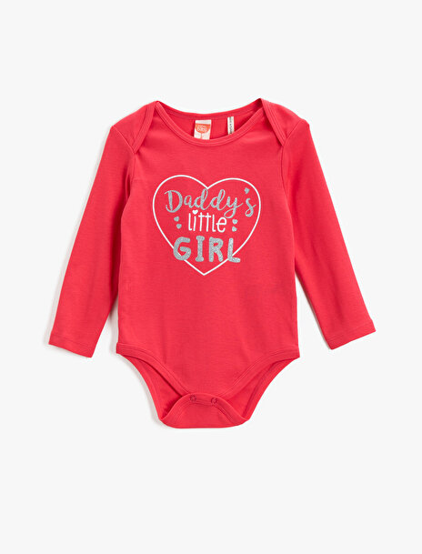 Koton Kız Çocuk Baskılı Pamuklu Badi Çıtçıtlı