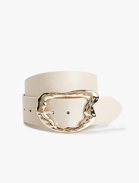 Koton Kadın Ece Sükan X Koton - Metal Tokalı Deri Görünümlü Kemer Koton Kadın Ece Sükan X Koton - Metal Tokalı Deri Görünümlü Kemer