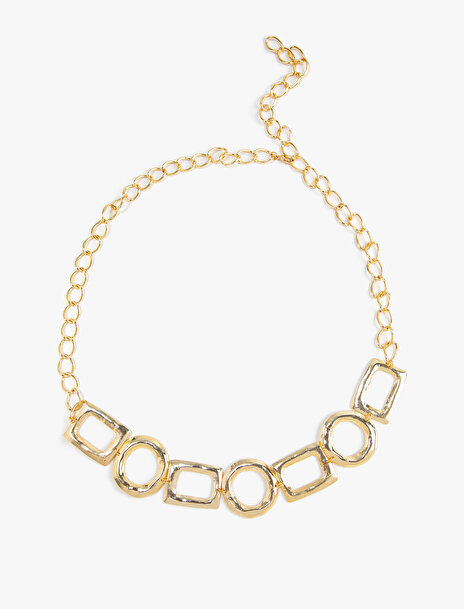 Koton Kadın Ece Sukan X Koton - Zincir Kemer Geometrik Şekilli Koton Kadın Ece Sukan X Koton - Zincir Kemer Geometrik Şekilli