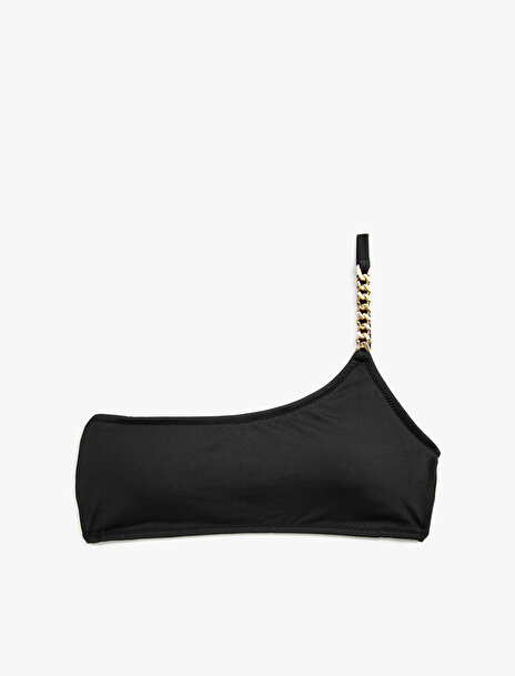 Koton Kadın Tek Omuz Bikini Üstü Zincir Detaylı