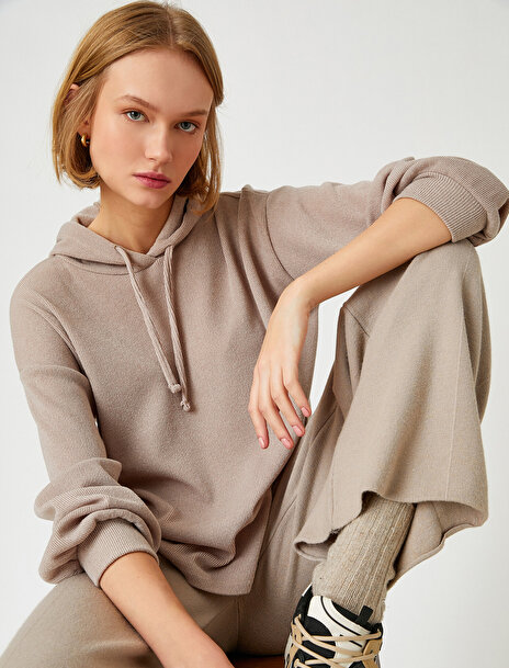 Koton Kadın Kapüşonlu Basic Sweatshirt