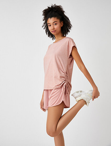 Koton Kadın Büzgülü Spor Tişört