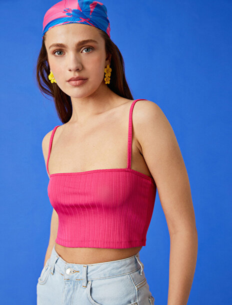 Koton Kadın Crop Atlet İnce Askılı