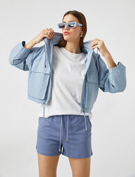 Koton Kadın Dik Yaka Cepli Mont