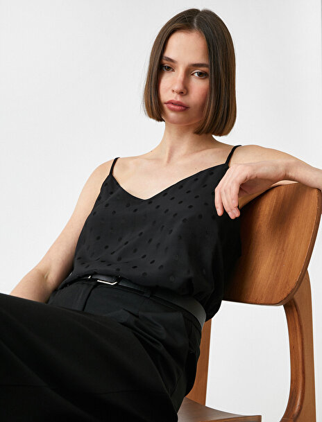 Koton Kadın İnce Askılı Puantiyeli Atlet