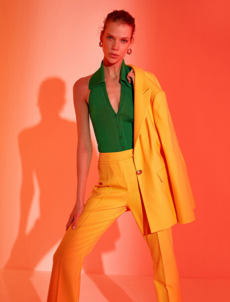 Koton Kadın Polo Yaka Atlet Düğmeli