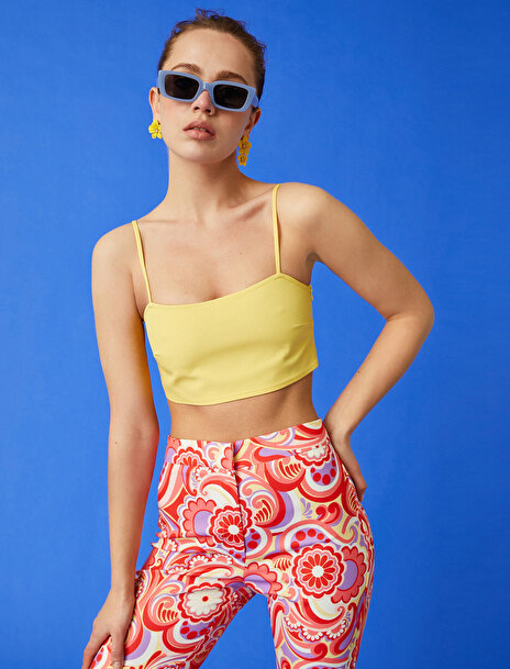 Koton Kadın Crop Atlet İnce Askılı U Yaka