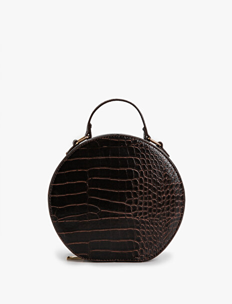 Koton Kadın Ece Sükan X Koton - Deri Görünümlü Yuvarlak Çanta