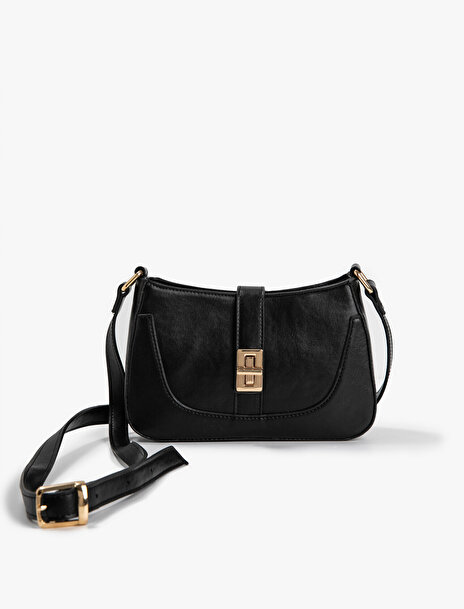 Koton Kadın Ece Sükan X Koton - Deri Görünümlü Zincir Detaylı Çanta