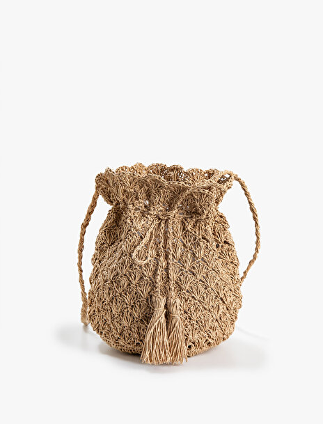 Koton Kadın Tığ İşi El Çantası Püskül Detaylı